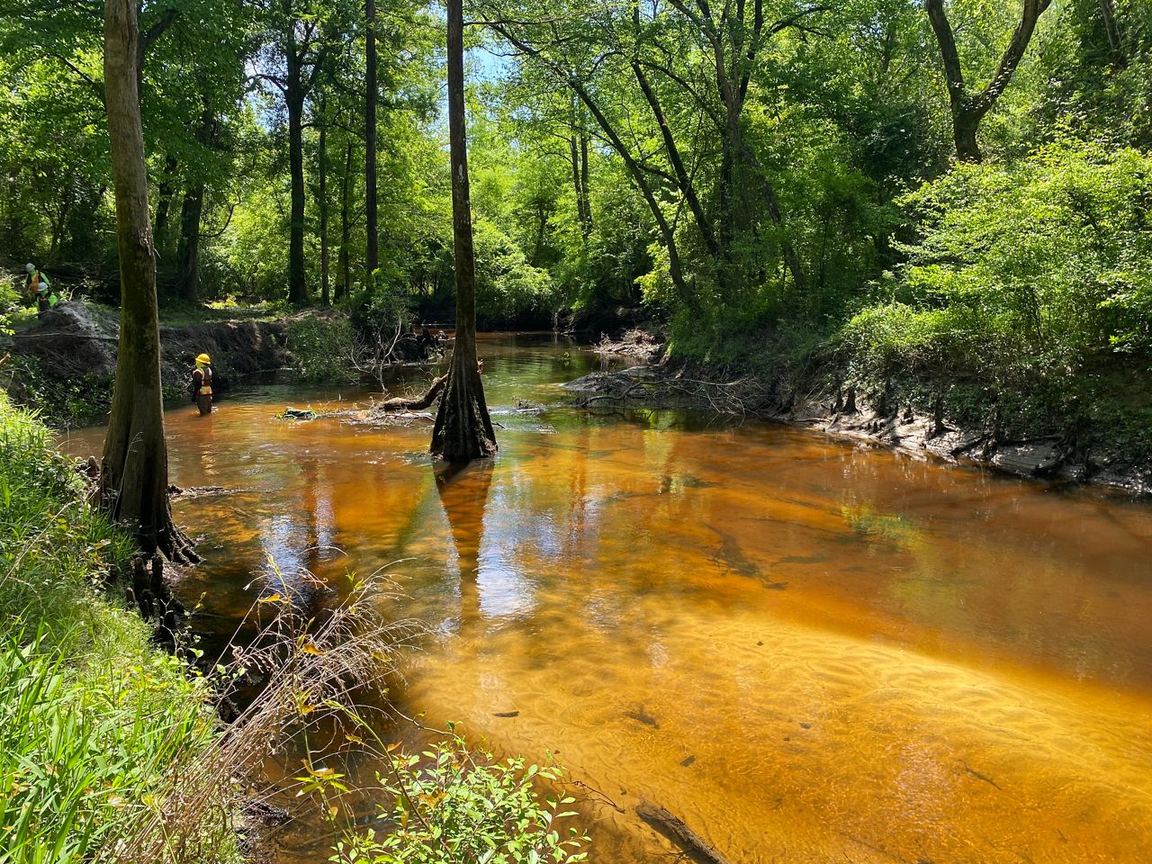 Cleaning out tribal river