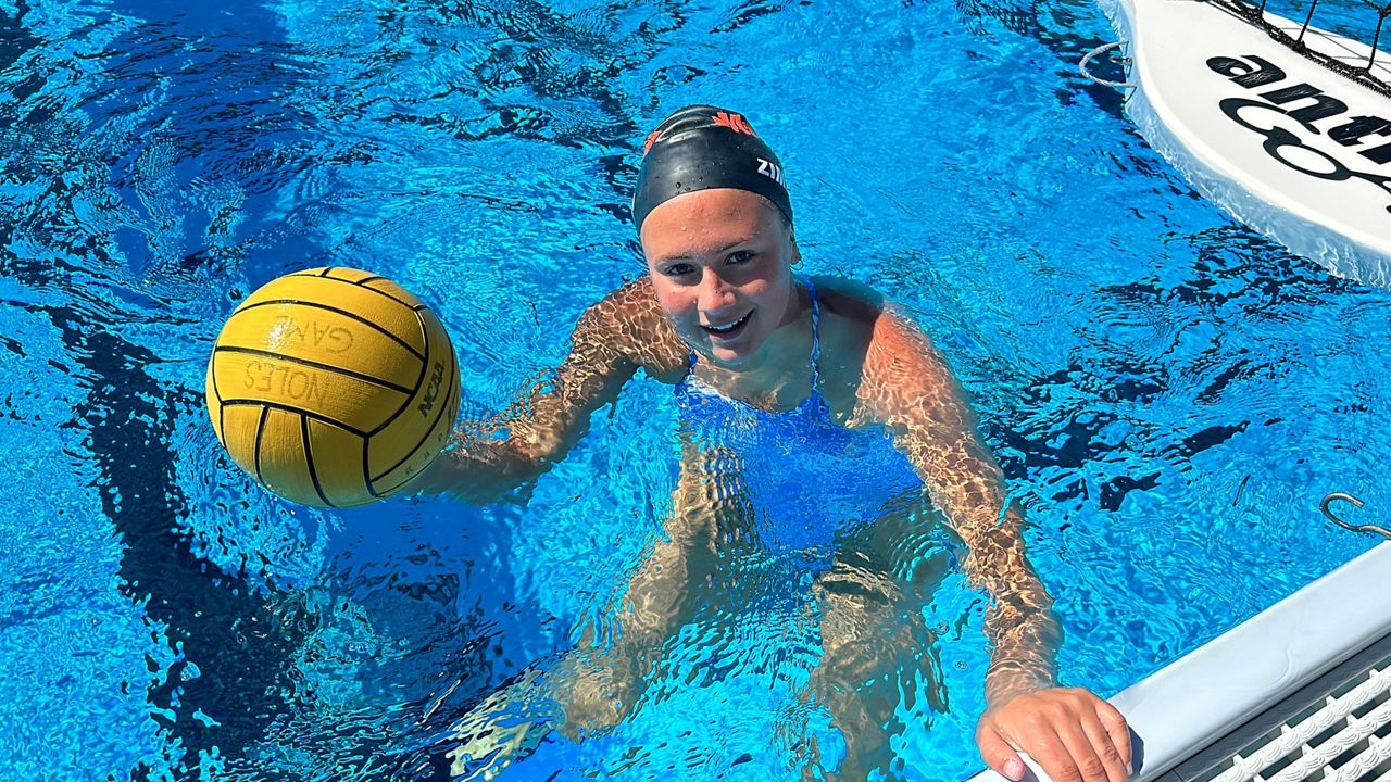Halle Zimlich growing her water polo game inside the pool