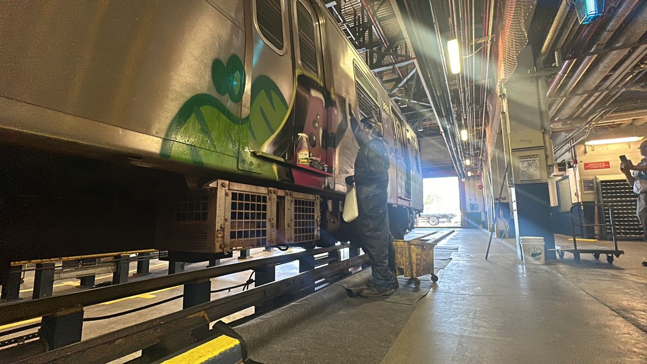 Graffiti disrupts city subway service
