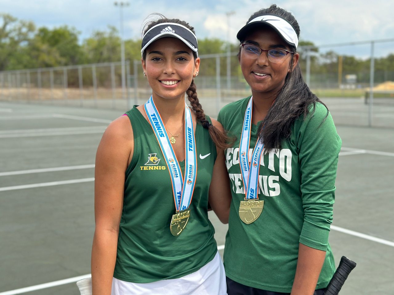 Nandini Karanam and Mirabelle Tahiri bring home state title