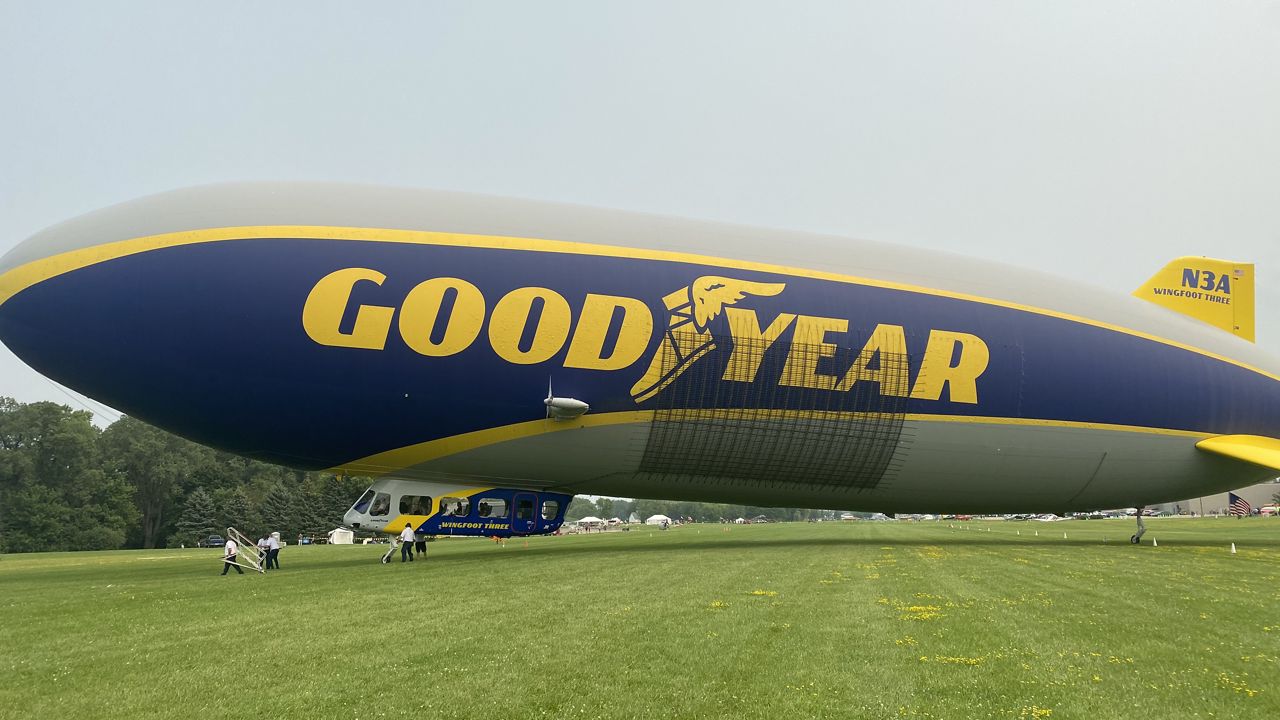Come aboard with us: Goodyear blimp flies high