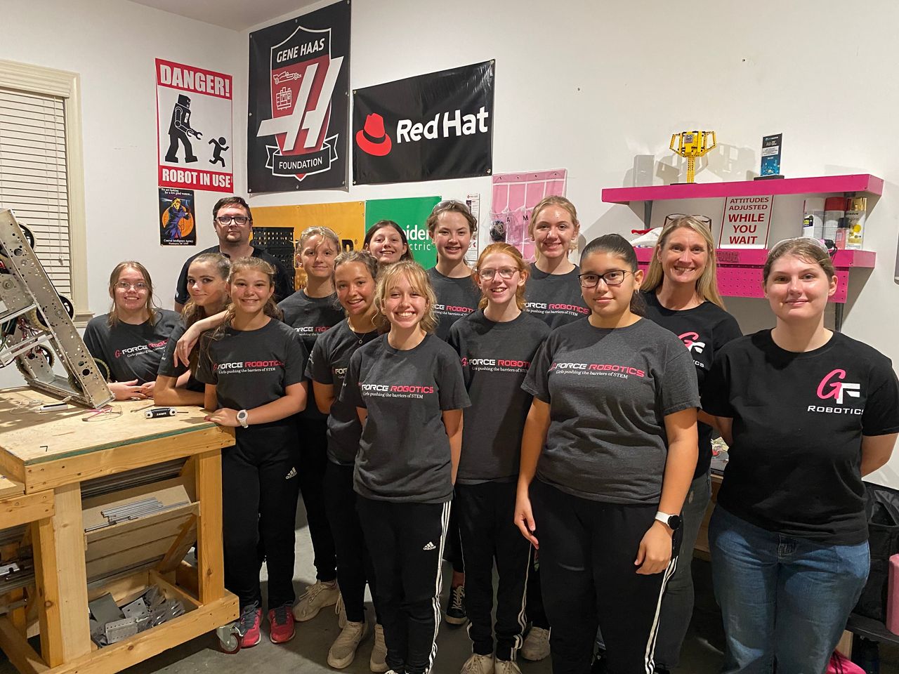 All girls robotics team