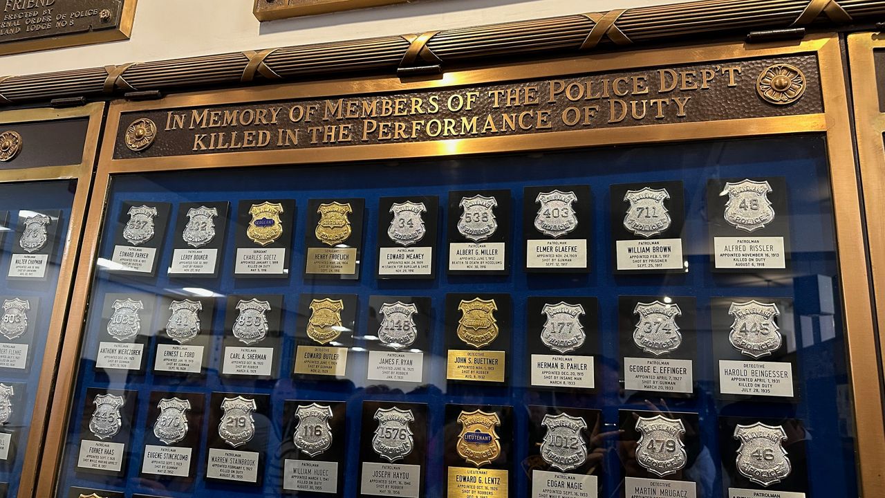 Cleveland police badge case ceremony