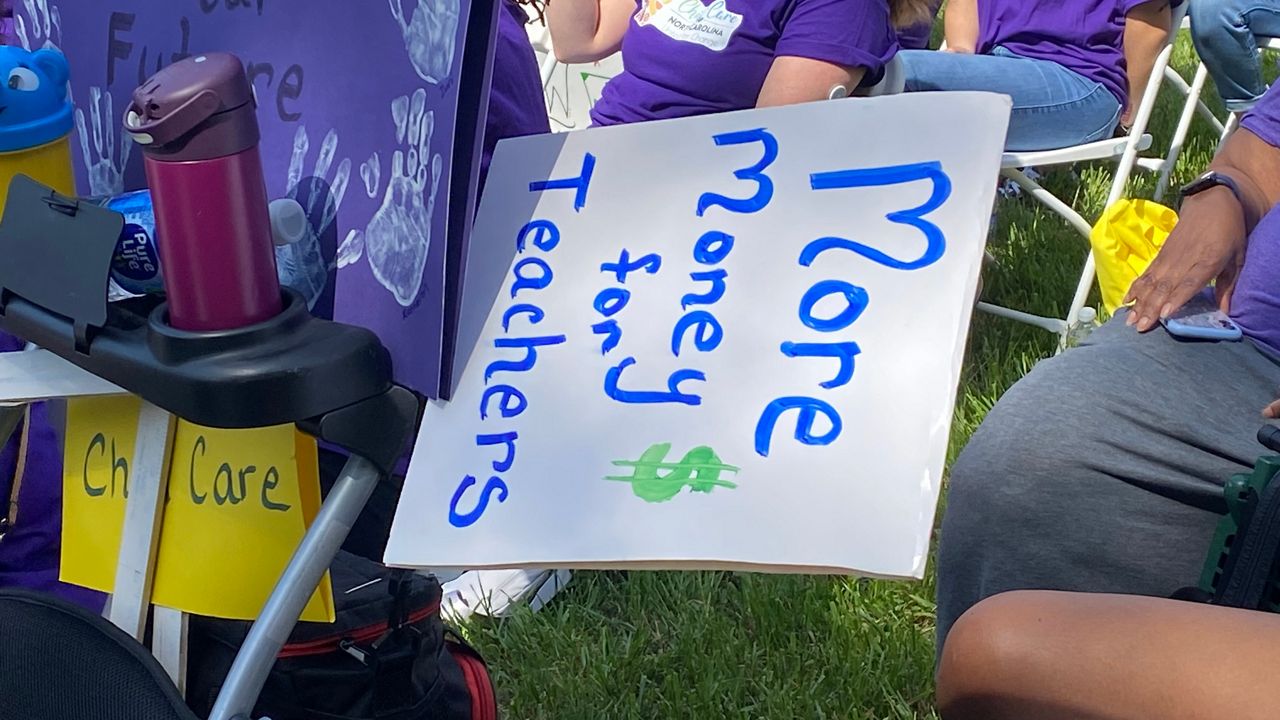 Parents, teachers and advocates march for child care funding