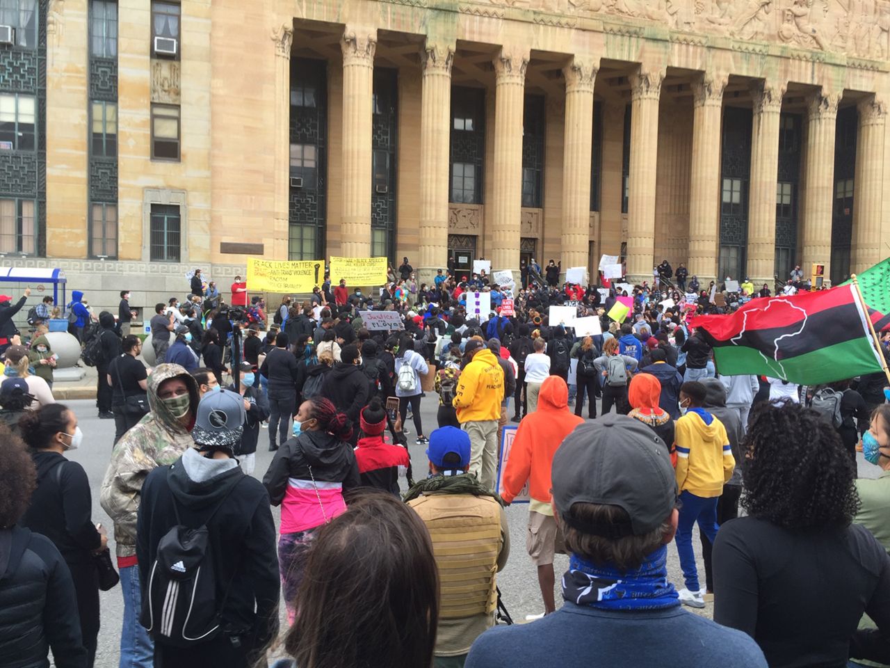 Rally Ongoing at Buffalo City Hall