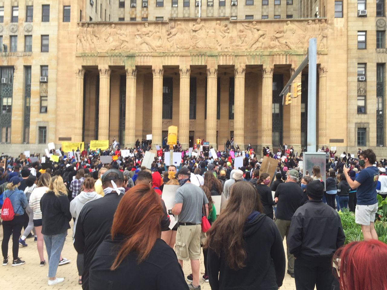 Rally Ongoing at Buffalo City Hall
