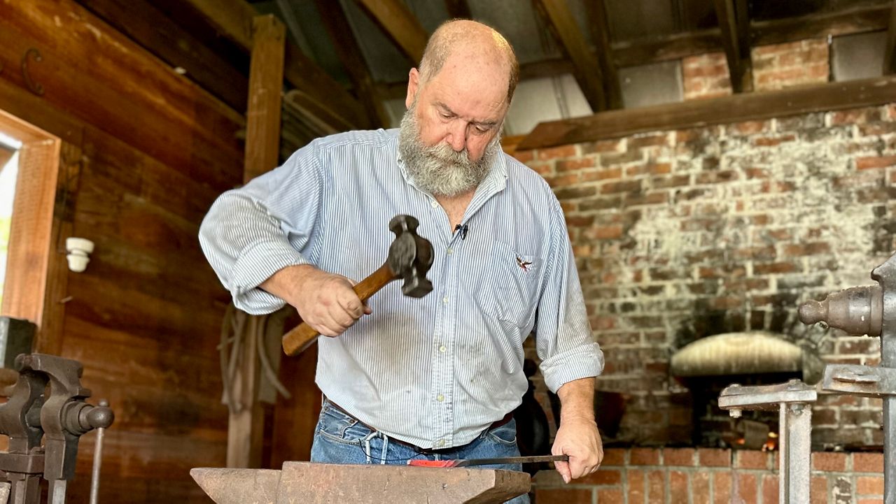 Learn about blacksmithing at Manatee Village Historical Park