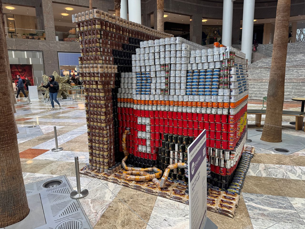 Canned good sculptures back at Brookfield Place