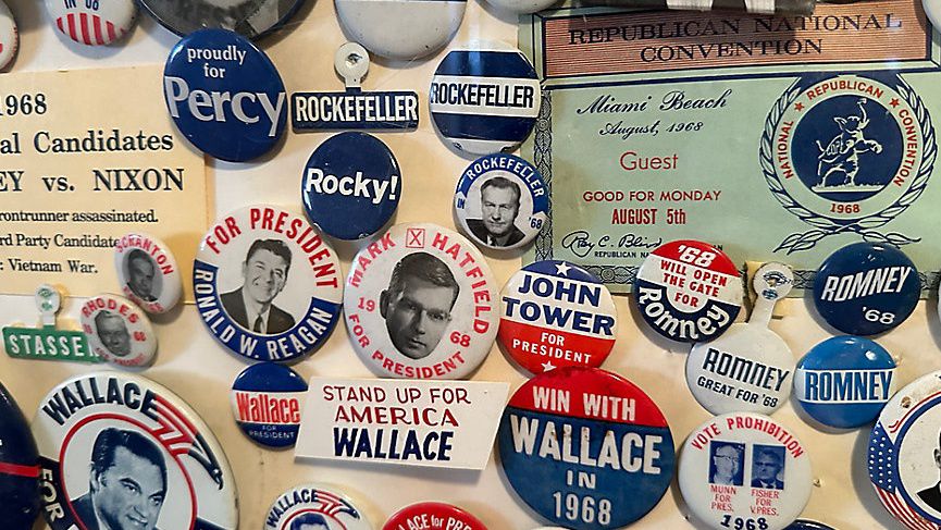 5 decades of collecting presidential campaign memorabilia