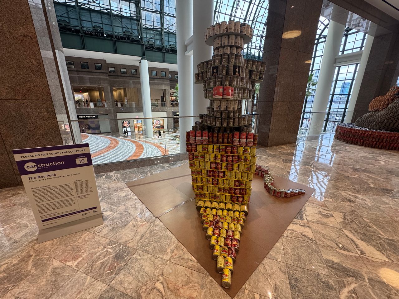 Canned good sculptures back at Brookfield Place