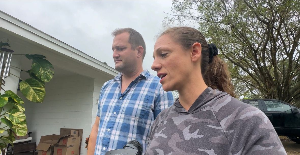 Displaced family returns home facing yet another storm