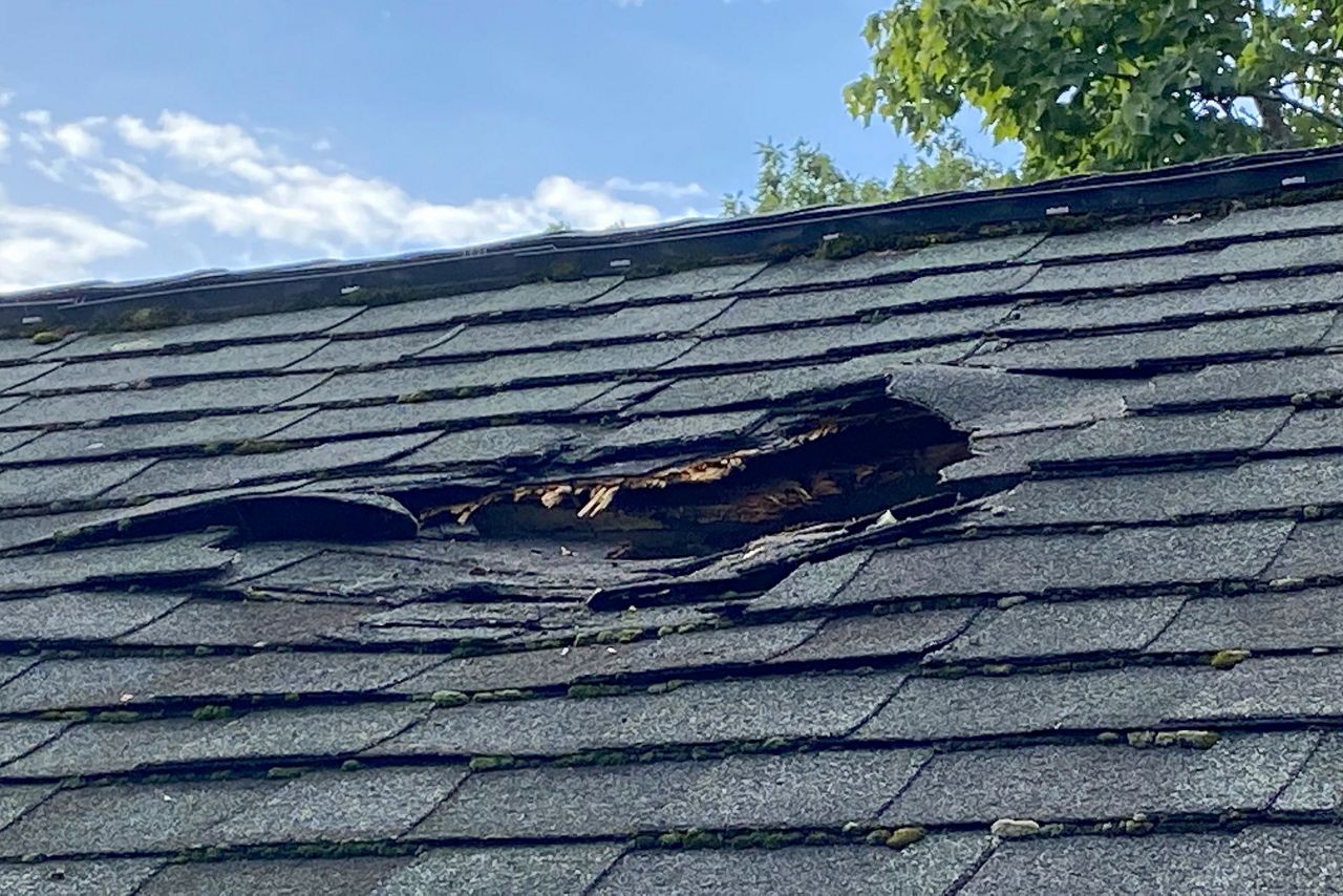 A large ice chunk fell from the sky and damaged a house in Massachusetts