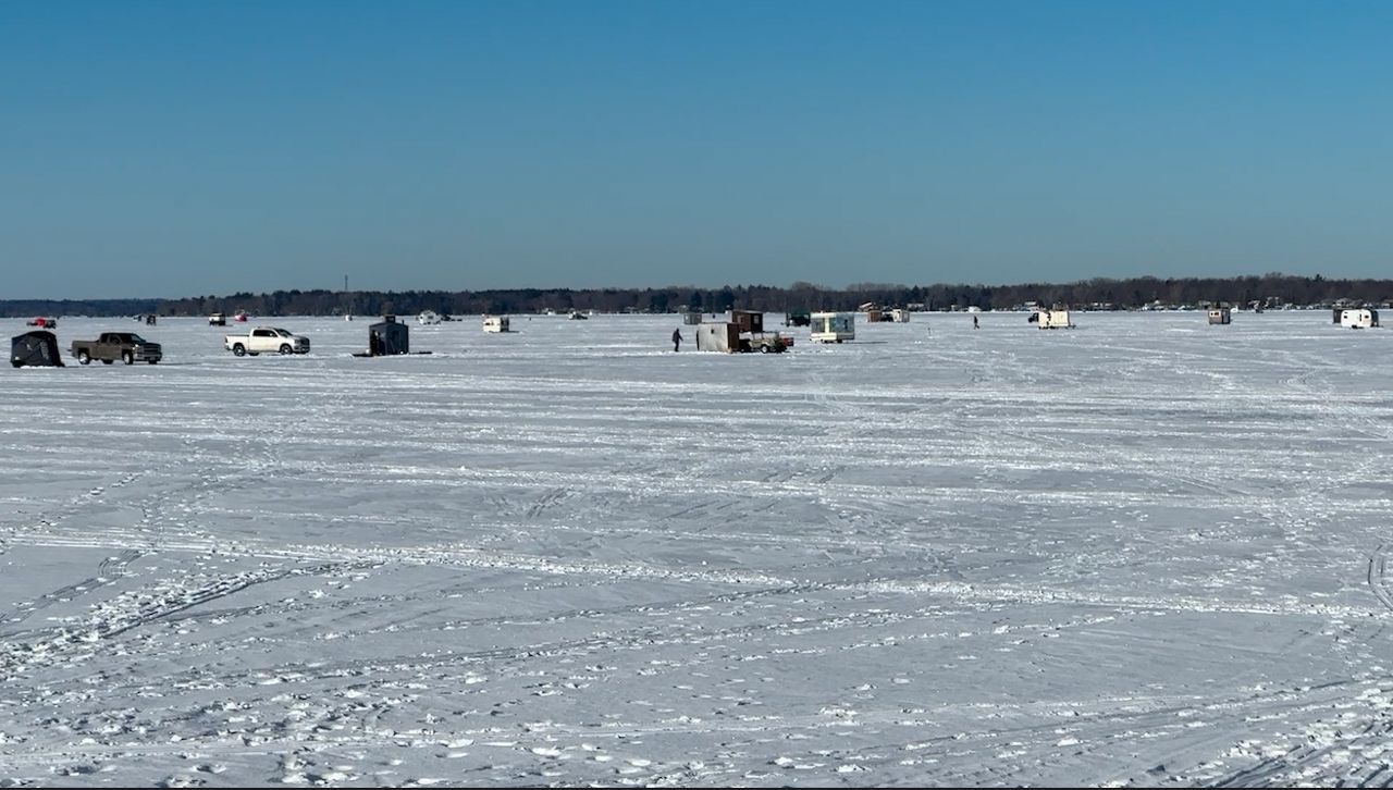 Anglers hit the ice on Shawano Lake amid frigid temperatures