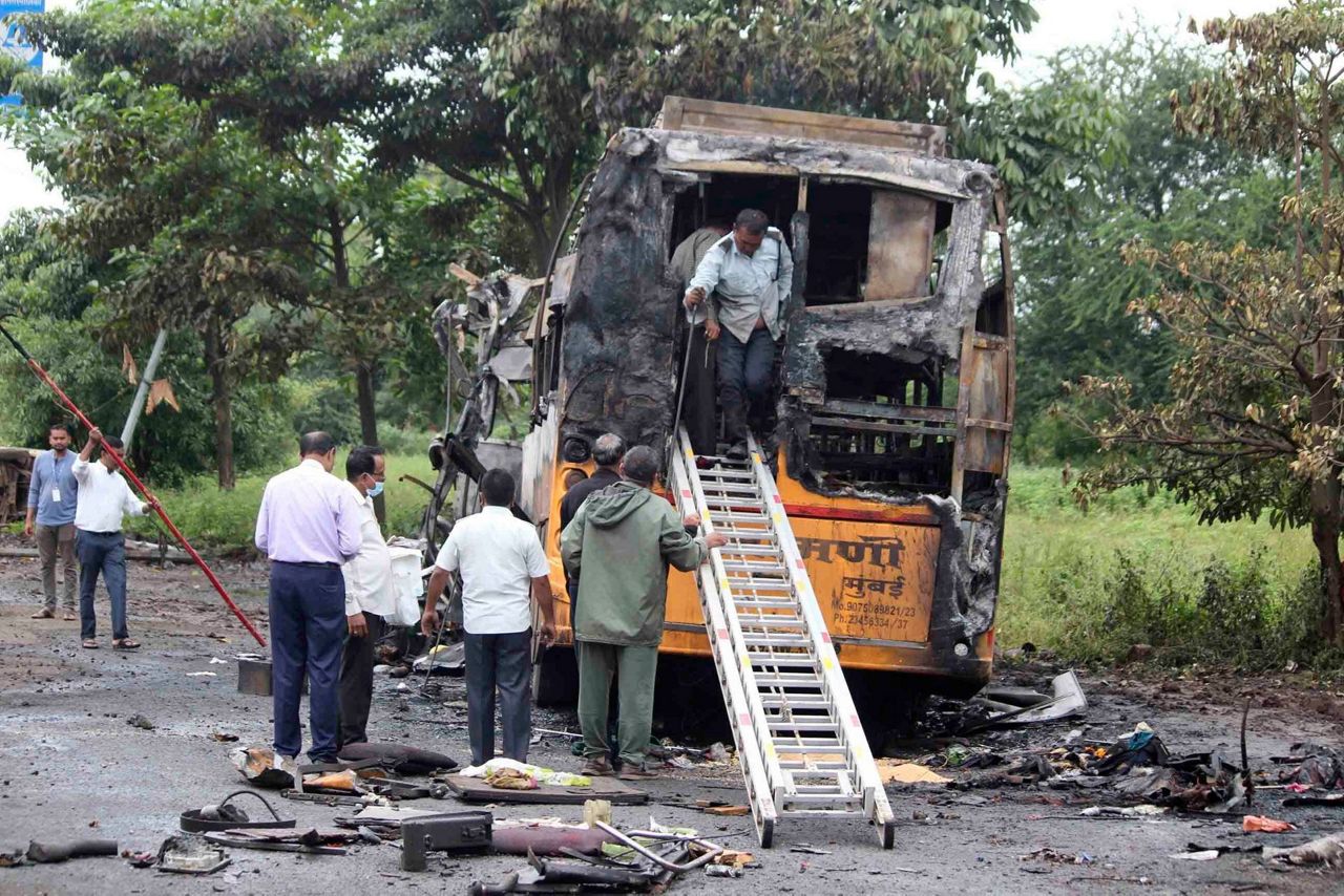 Bus catches fire in India, killing 11 and injuring 24