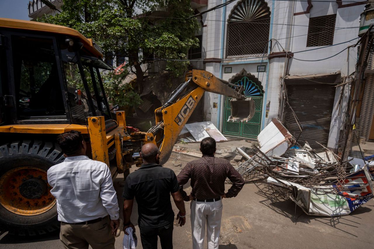 Shops demolished in Indian capital after communal violence