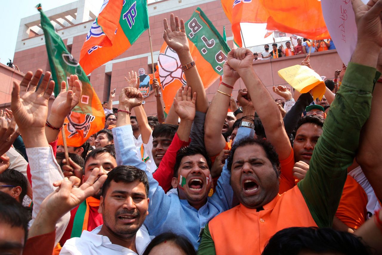 India's ruling party claims victory with wide lead in votes