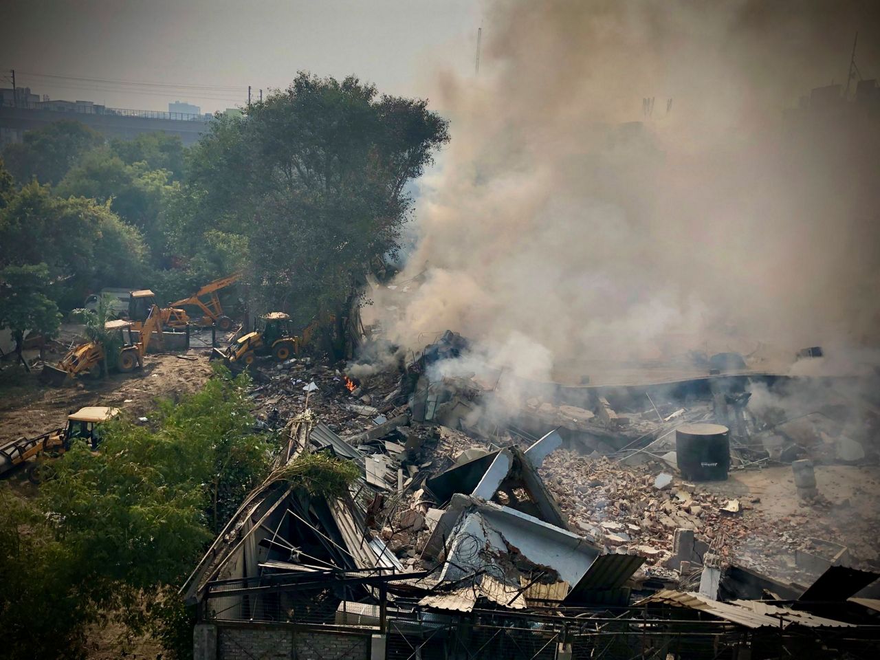 Several feared trapped in factory fire in Indian capital