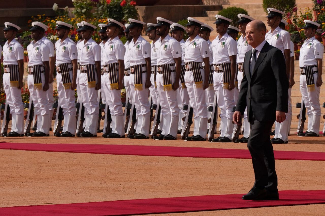 German leader Scholz arrives in India to boost economic ties