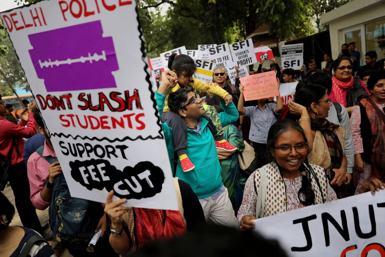 Indian students protest increased housing fees at university