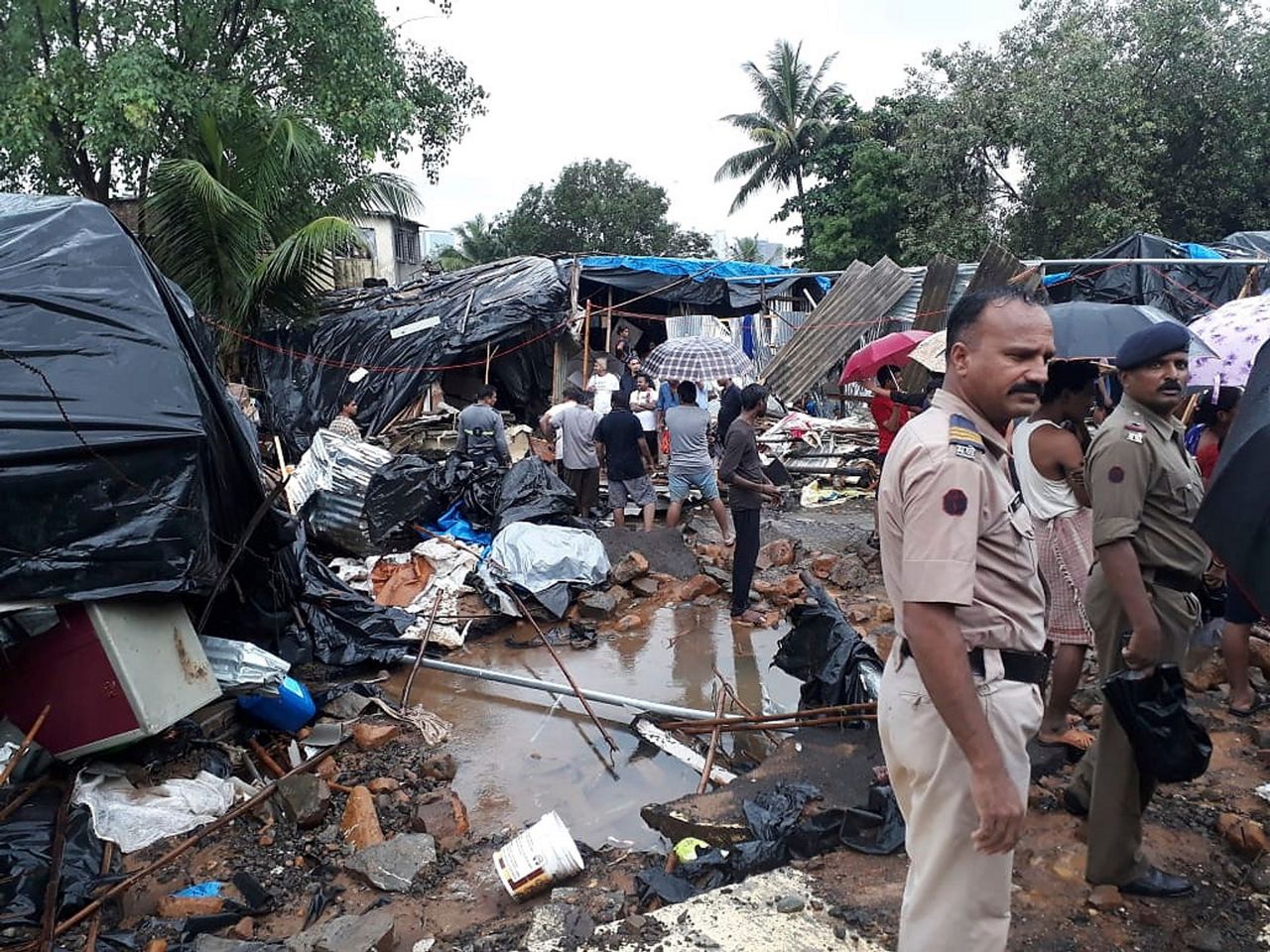 Rain causes wall collapse in India, killing 15 people