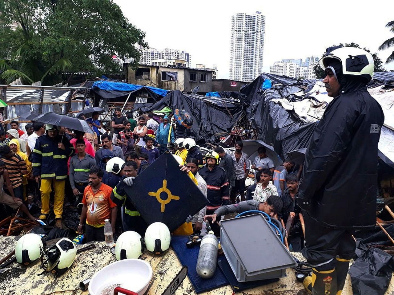 Rain causes wall collapse in India, killing 15 people