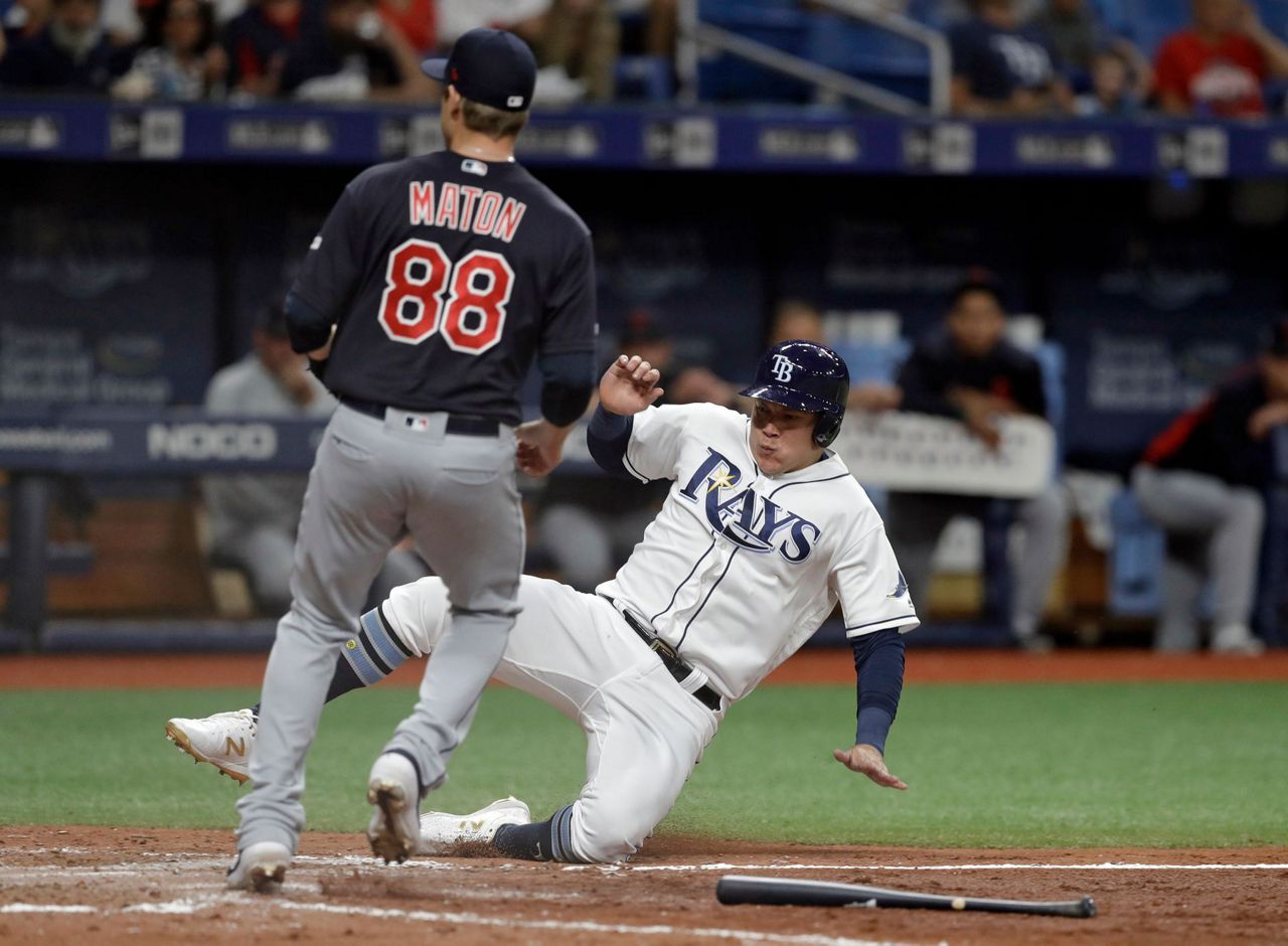 Rays overpower Indians, try for sweep Sunday in key series