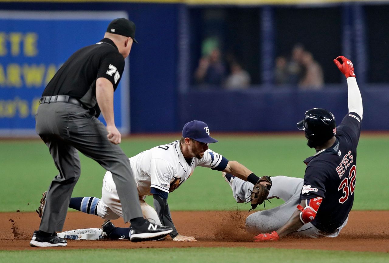 Rays overpower Indians, try for sweep Sunday in key series