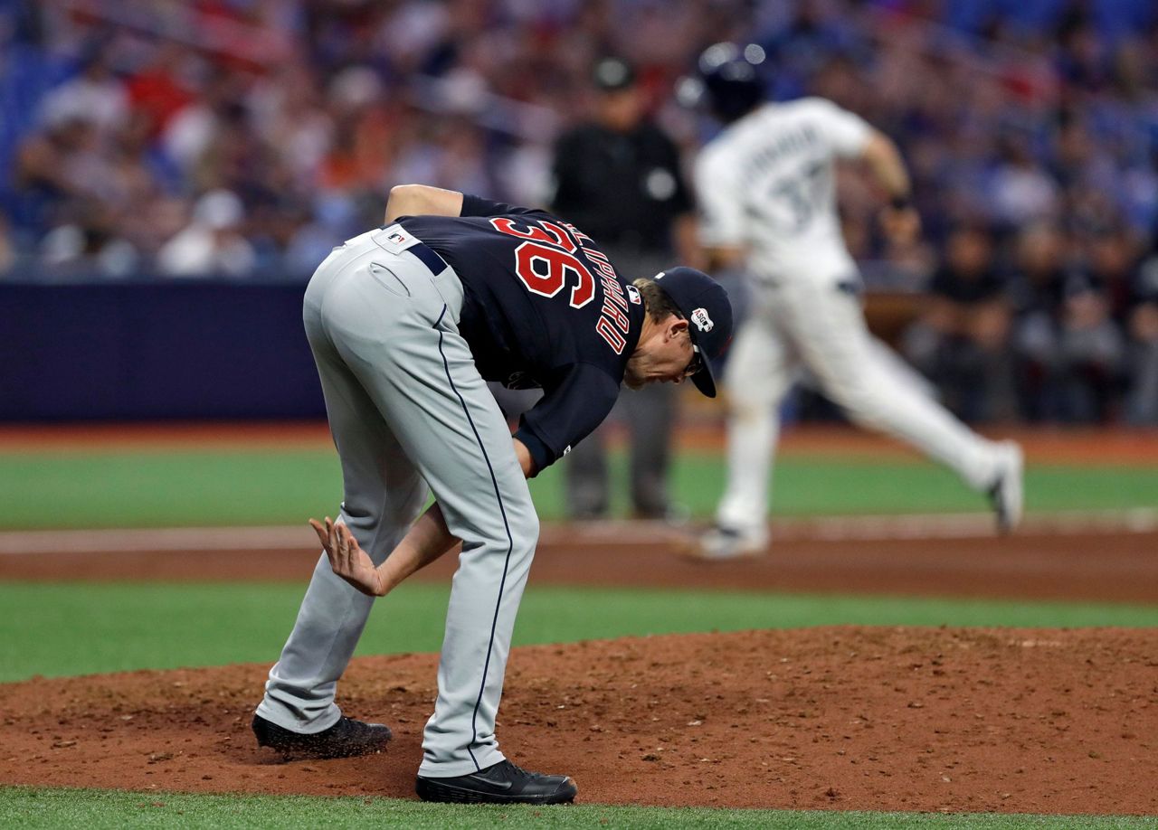 Rays overpower Indians, try for sweep Sunday in key series