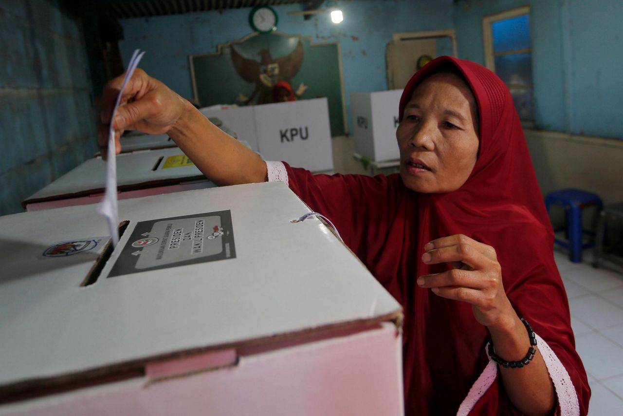 Voting underway in Indonesia presidential elections