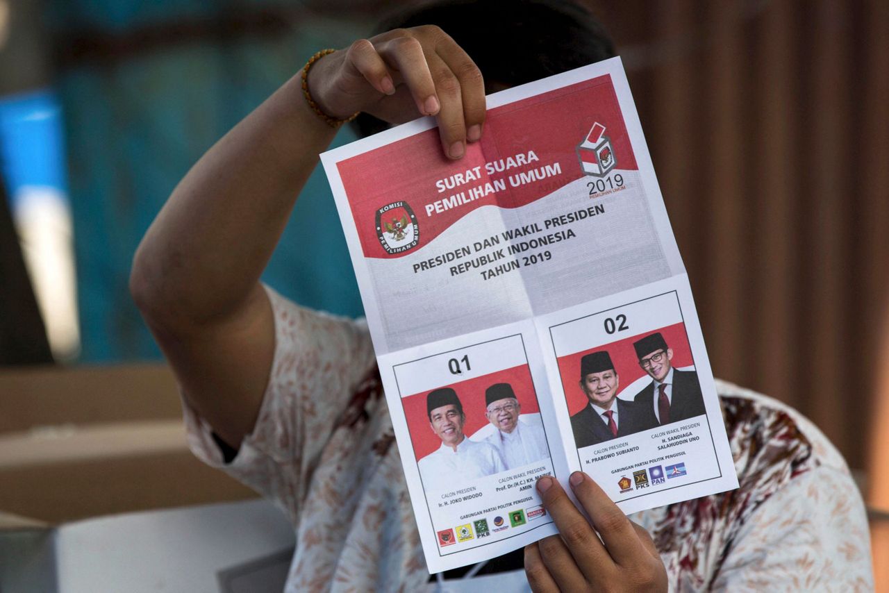 Voting underway in Indonesia presidential elections