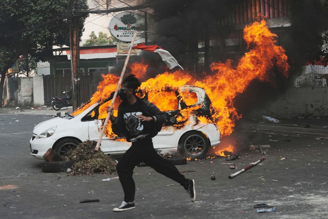Tensions soar across Indonesia as protests against police erupt in ...