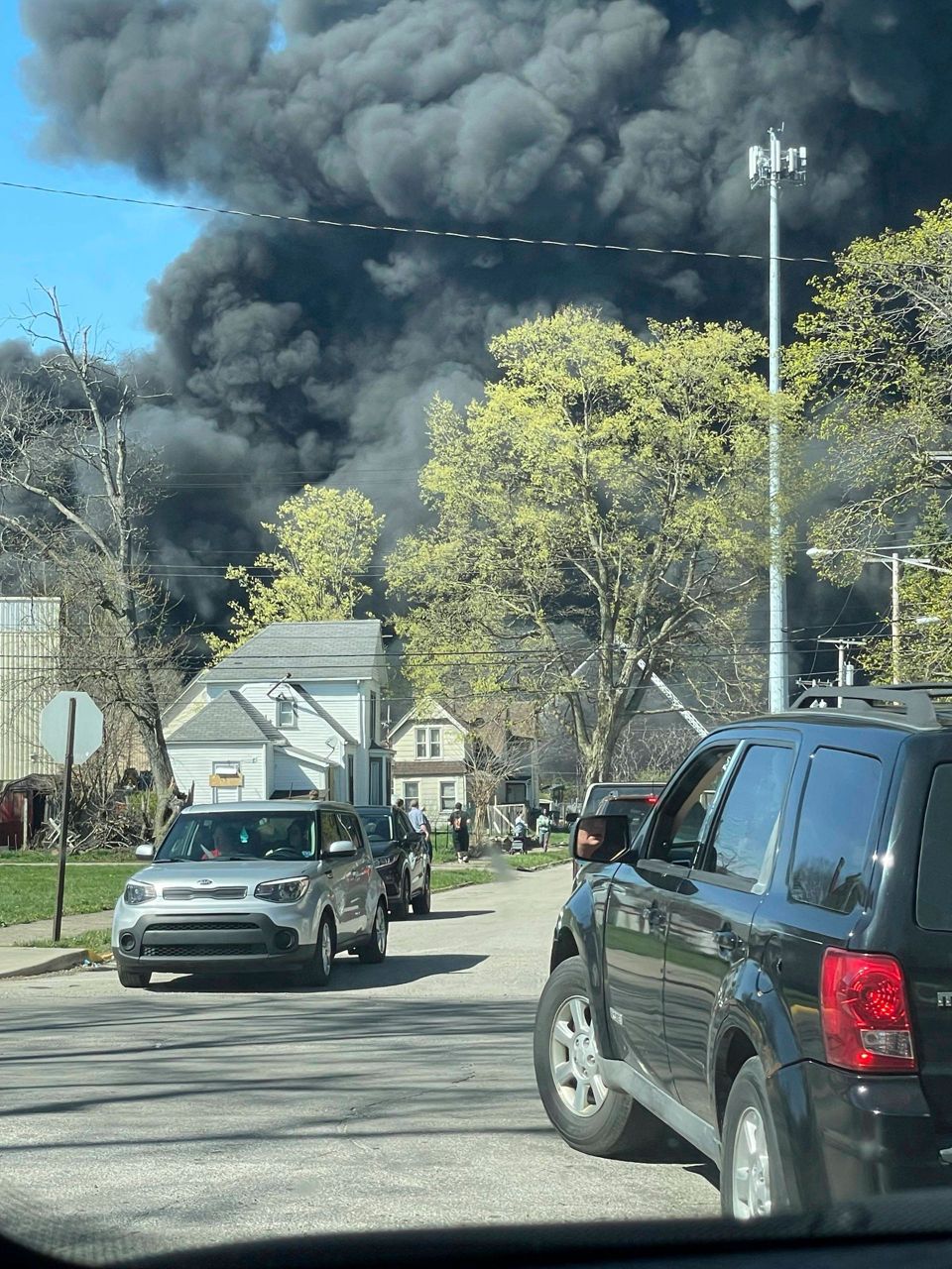Residents forced from Indiana homes as plastics fire burns