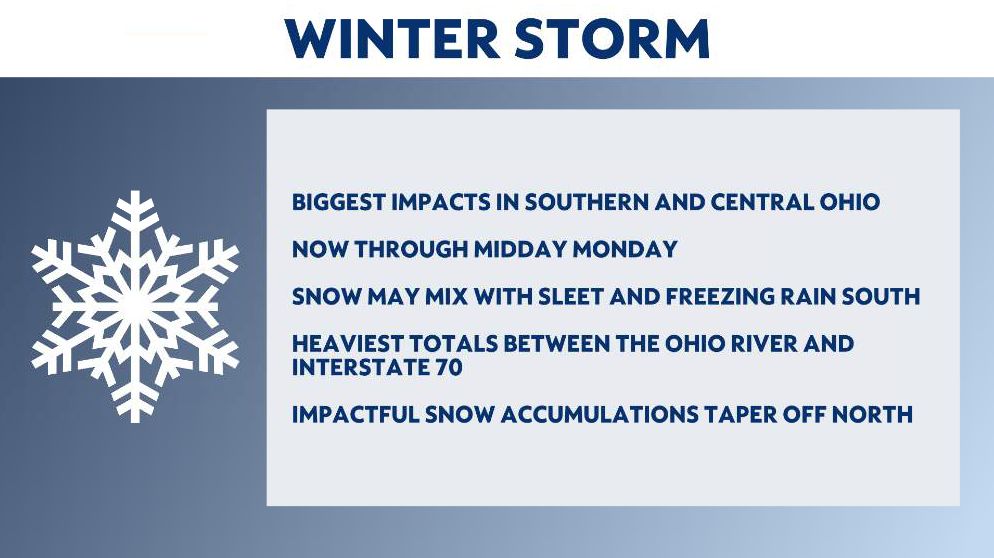 Winter weather slams Ohio