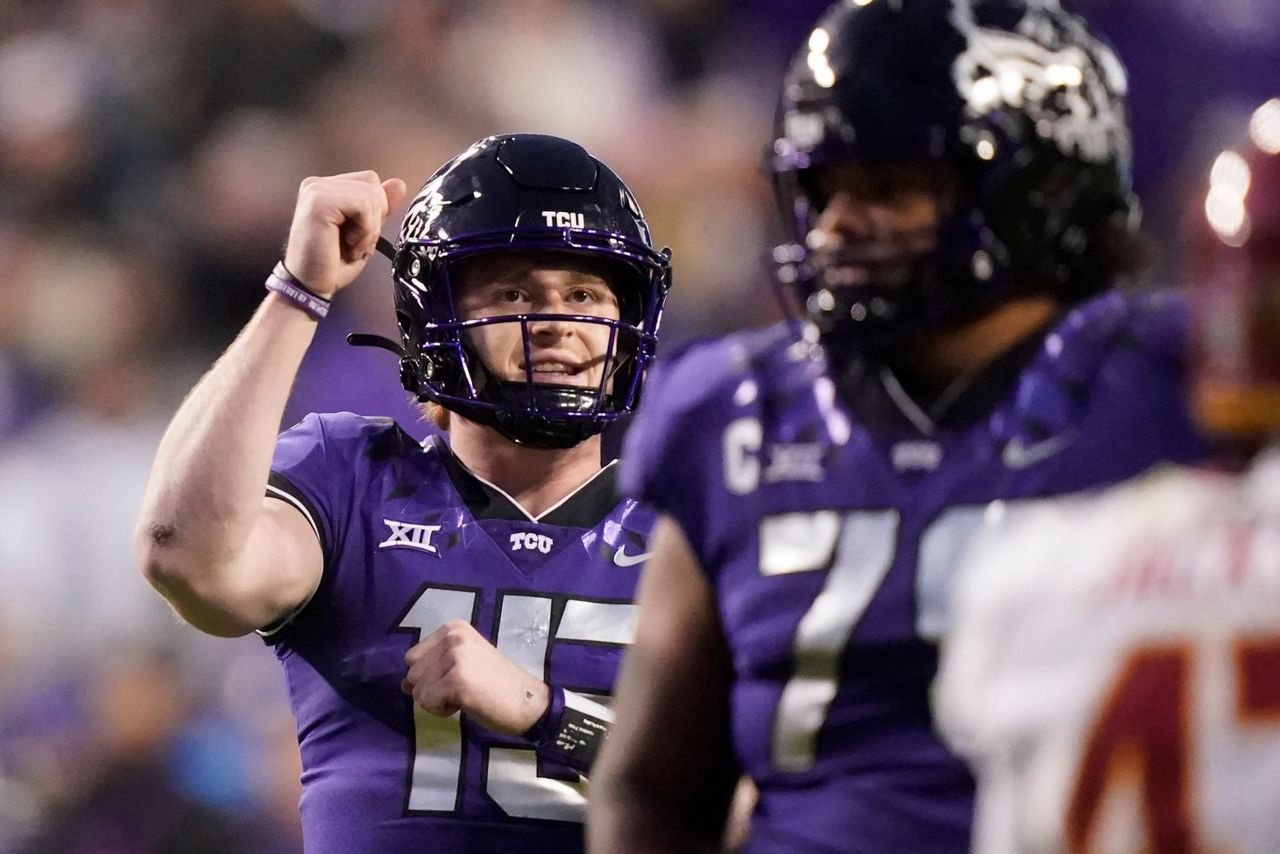No. 4 TCU finishes undefeated regular season with 62-14 rout