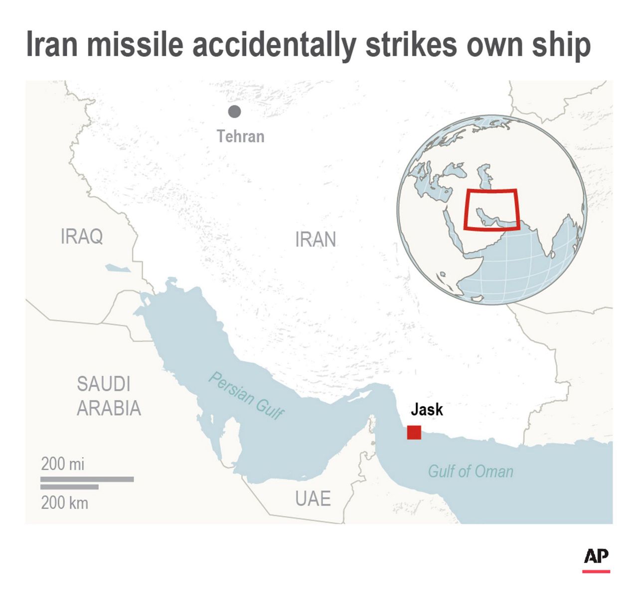 1 sailor dead, others hurt on Iranian ship in Gulf of Oman