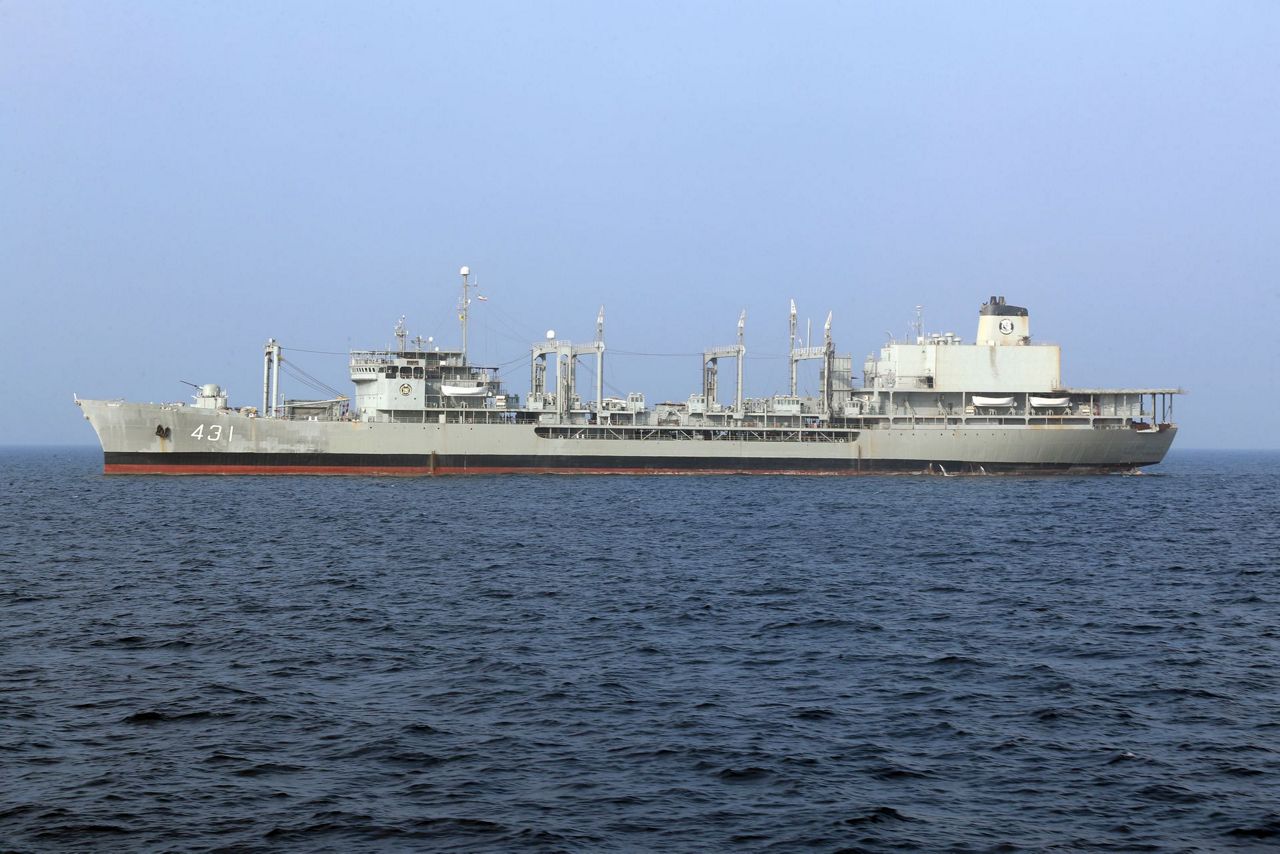 Fire strikes largest Iranian navy ship, forcing evacuation