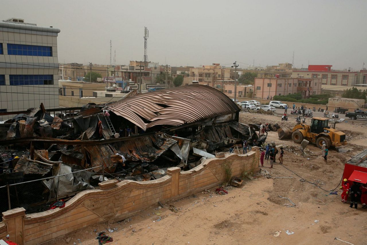 Iraqi health officials: 58 dead in fire at coronavirus ward