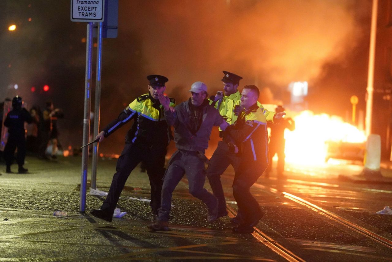 Irish police arrest 34 people in Dublin rioting following stabbings ...