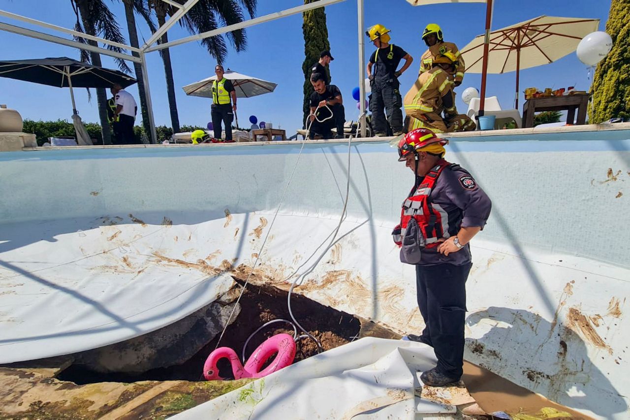 Israeli couple arrested after man dies in pool sinkhole