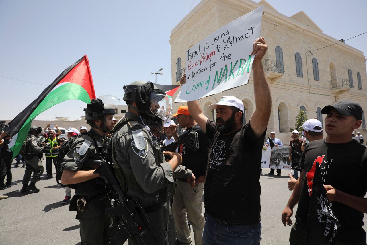 Palestinians mark anniversary of mass displacement