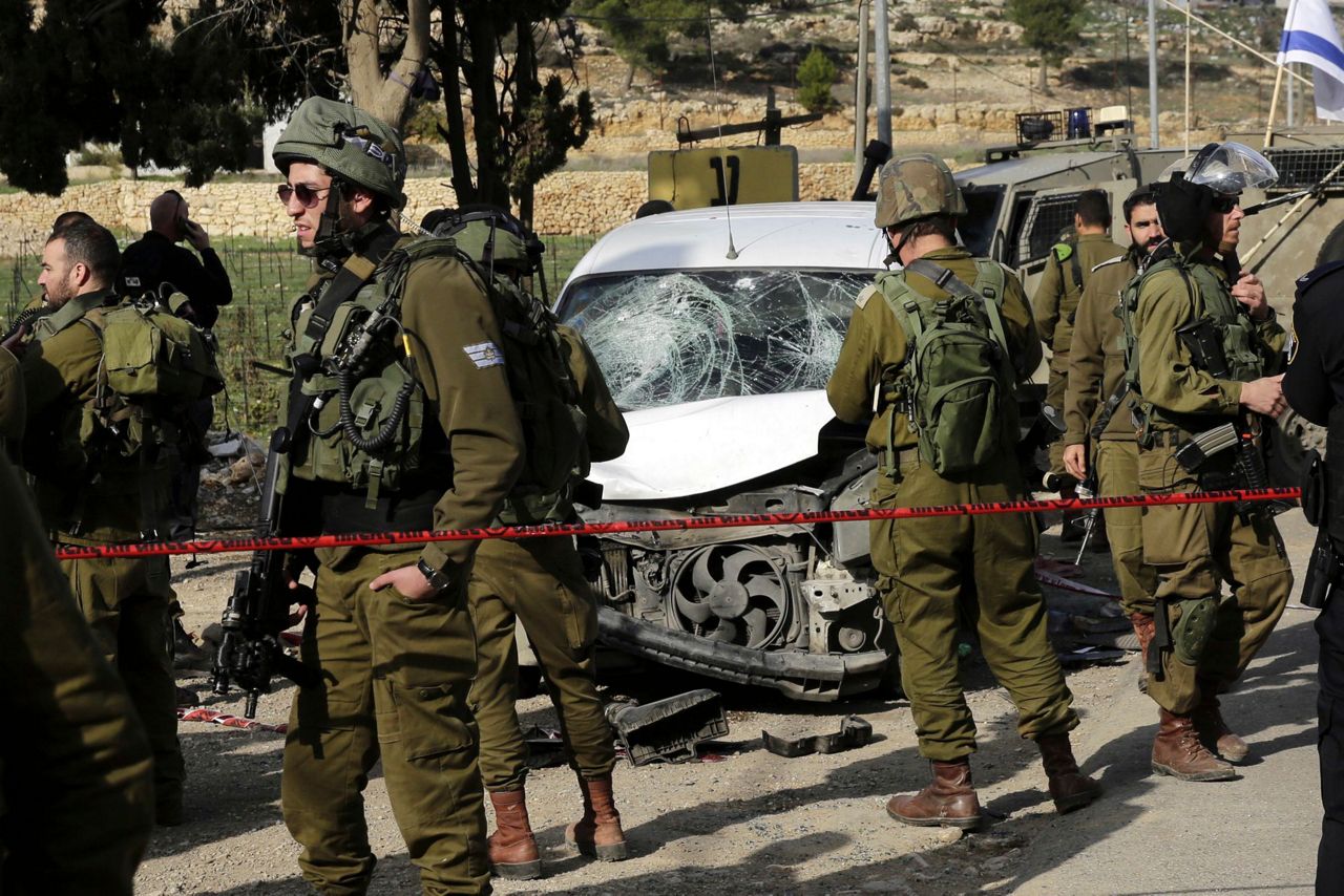 Israel Palestinian Rams Car Into Soldiers Is Shot Killed