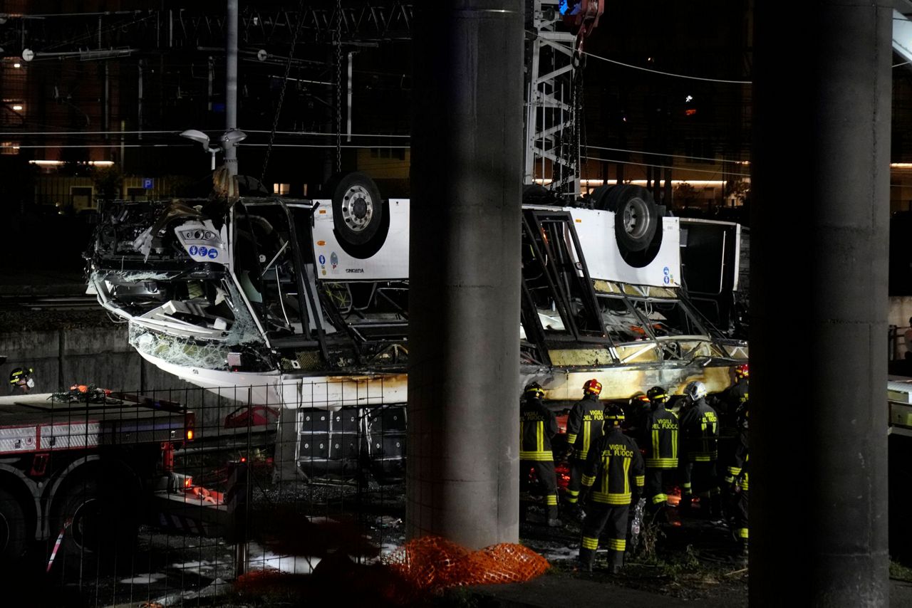 A bus crash in a Venice surburb kills at least 20 people