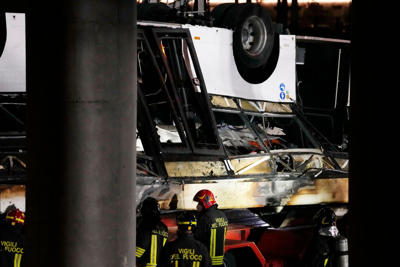 A bus crash in a Venice surburb kills at least 20 people