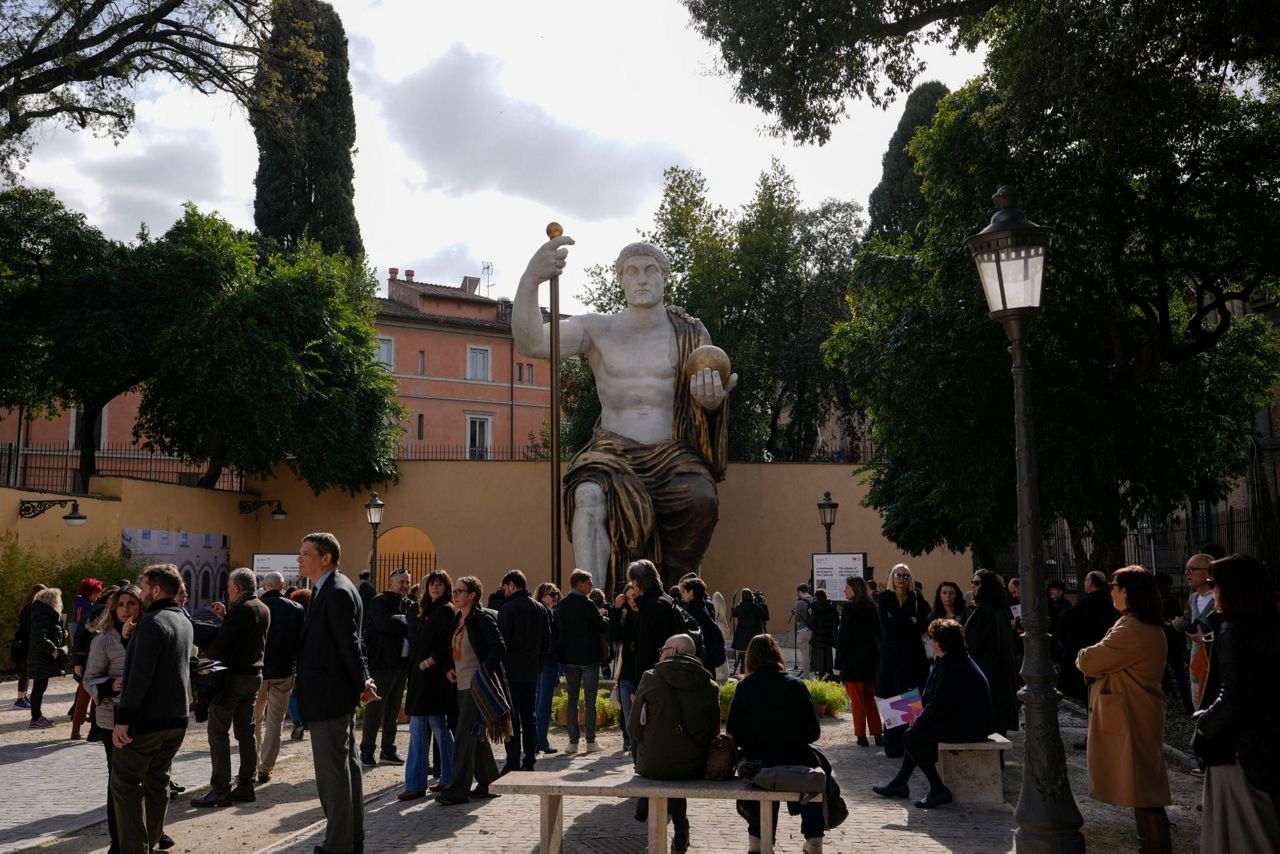A giant statue of Emperor Constantine looks out over Rome again with ...