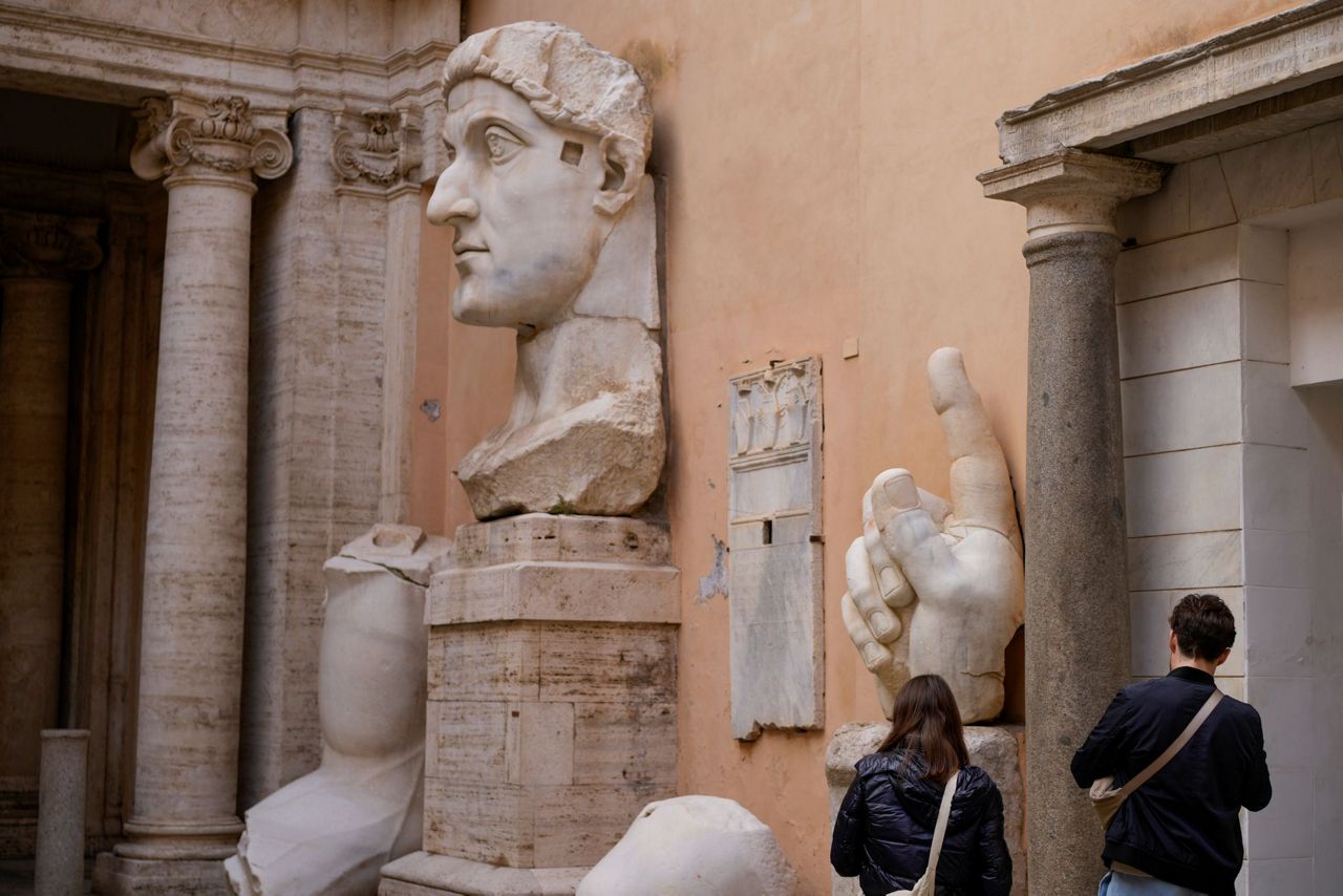 A giant statue of Emperor Constantine looks out over Rome again with ...