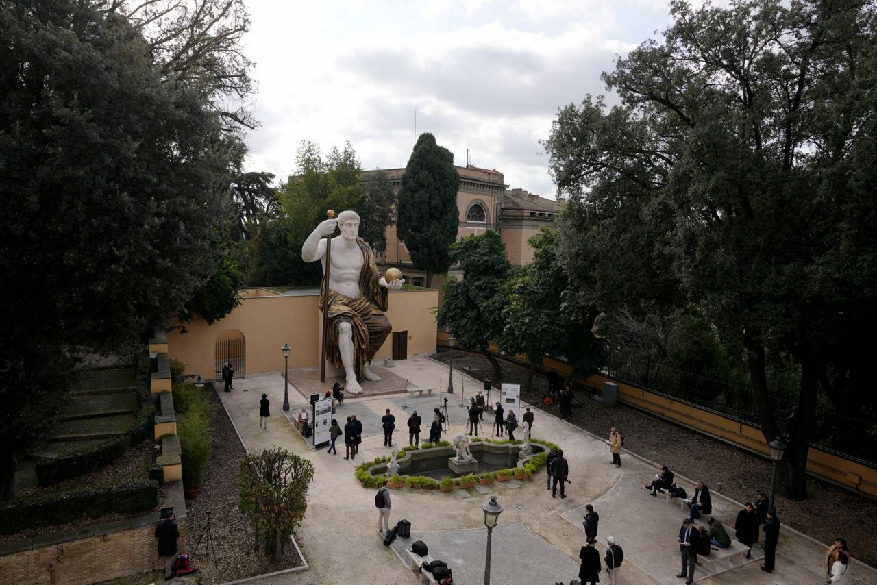 A giant statue of Emperor Constantine looks out over Rome again with ...