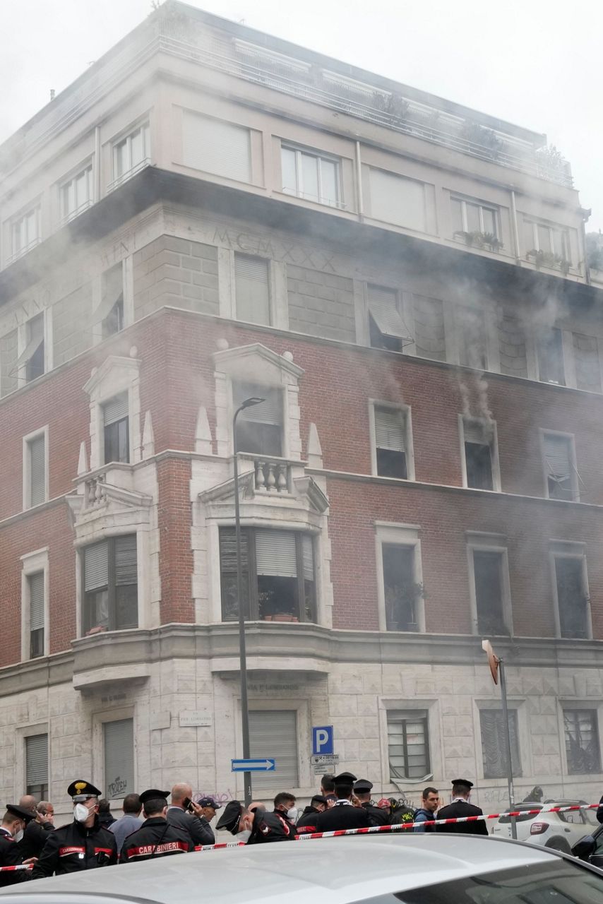 Van carrying oxygen tanks explodes in Milan; driver injured