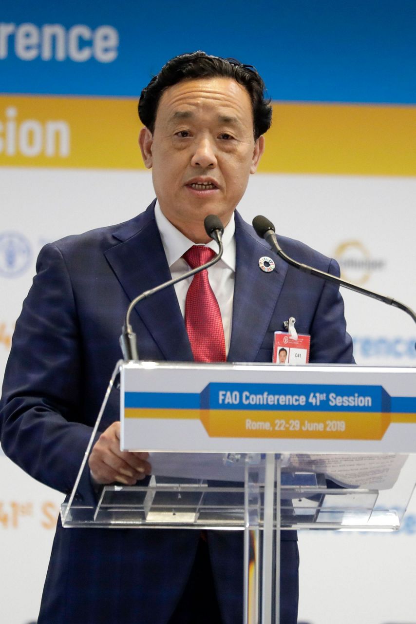 China's Qu Dongyu elected as new FAO general director
