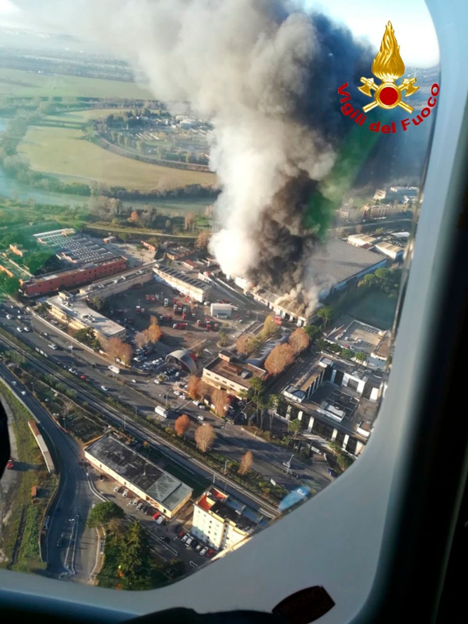 Fire at Rome waste treatment plant sparks fears, precautions