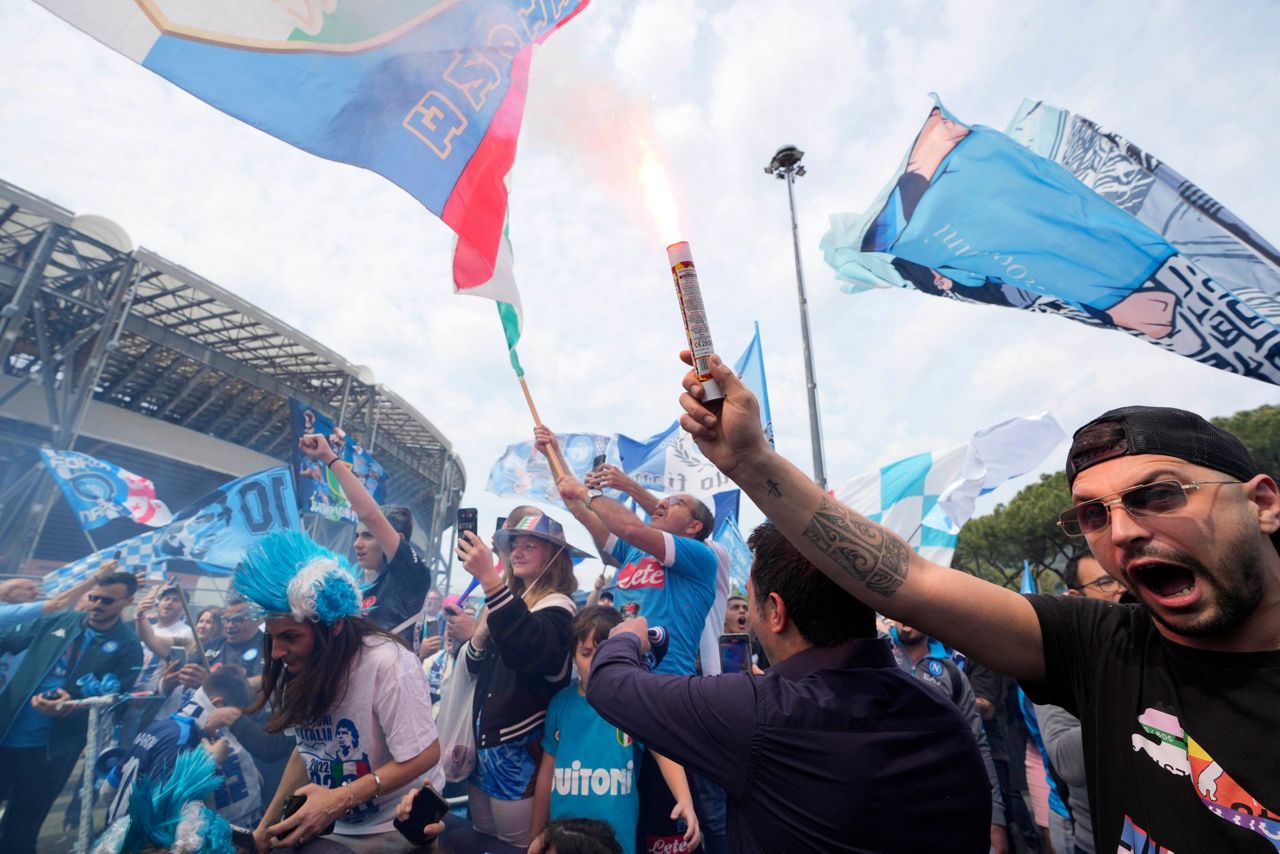 Napoli fans already celebrating in anticipation of title